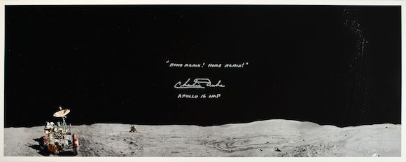 Bonhams : APOLLO 16: PANORAMA CHARLIE DUKE ON LUNAR EVA. Panorama print ...