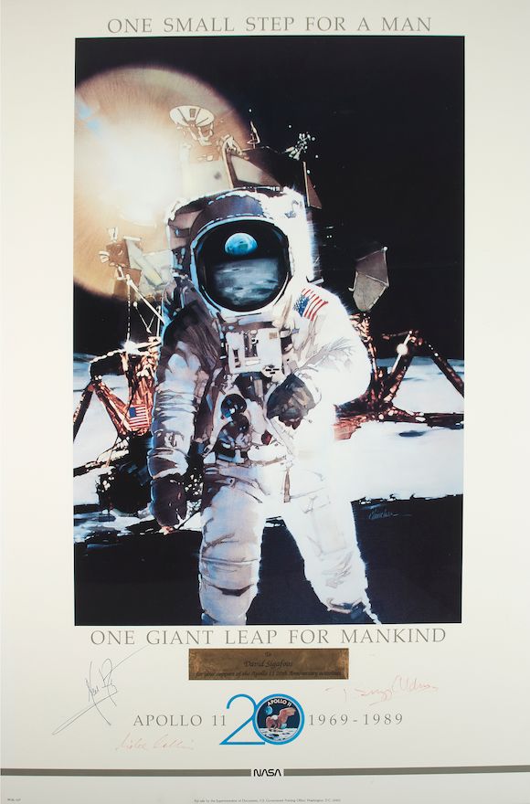 Bonhams : APOLLO 11: 20th ANNIVERSARY CREW-SIGNED POSTER. Original ...