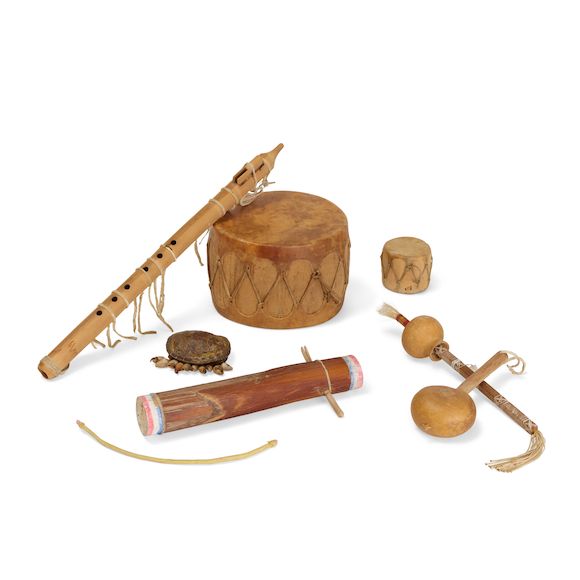 Bonhams : A group of Native American musical instruments