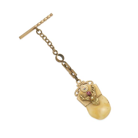 Bonhams : EMMETT DALTON'S WATCH FOB. Designed with an elk tooth, fitted ...
