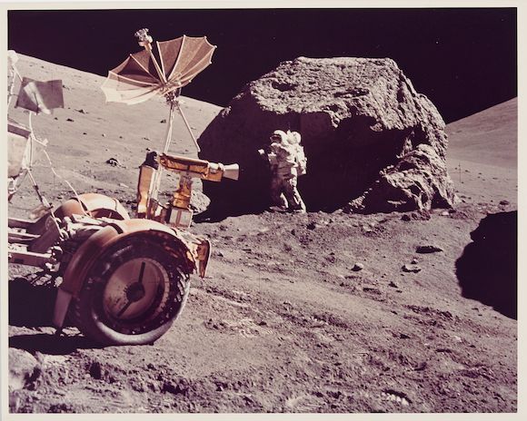 Bonhams : APOLLO 17 PRESS PHOTOGRAPH HARRISON SCHMIDT ON LUNAR EVA ...