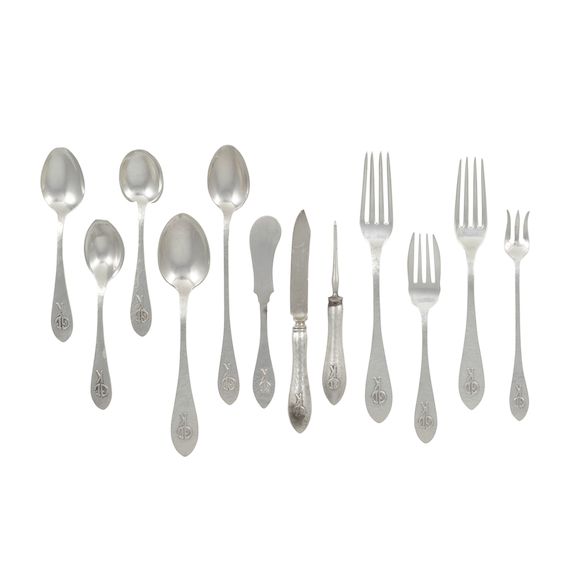 Bonhams : AN AMERICAN STERLING SILVER PARTIAL FLATWARE SERVICE by ...