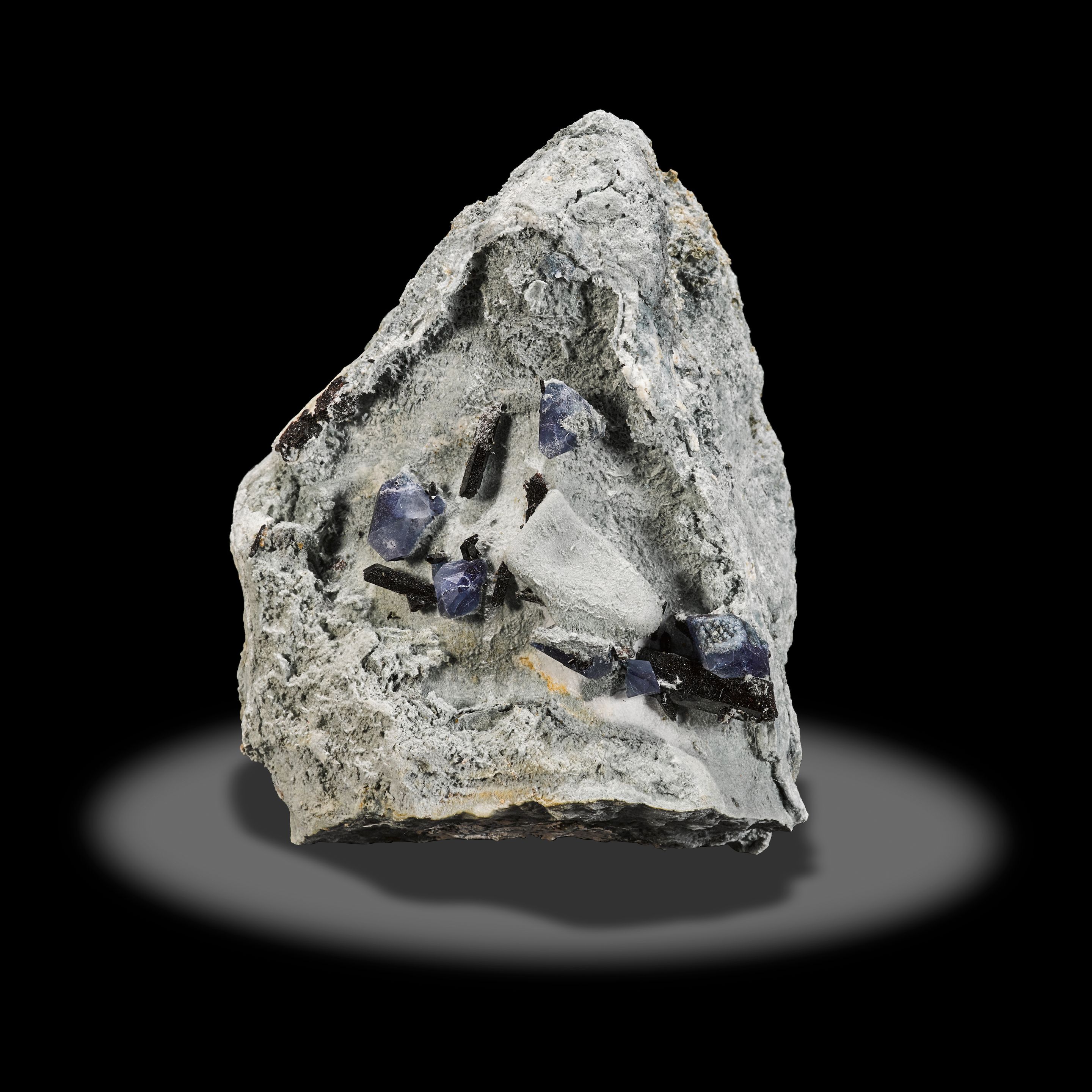 Bonhams : Benitoite on Matrix