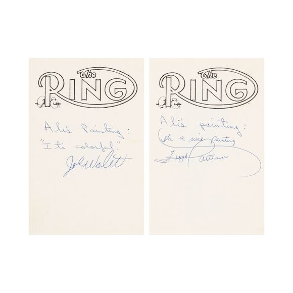 Bonhams : Muhammad Ali, Jersey Joe Walcott and Floyd Patterson