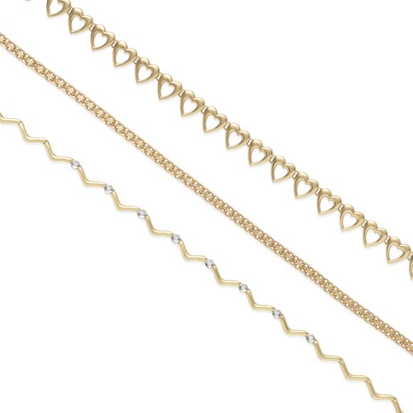 Bonhams : A GROUP OF THREE 14K GOLD CHAINS