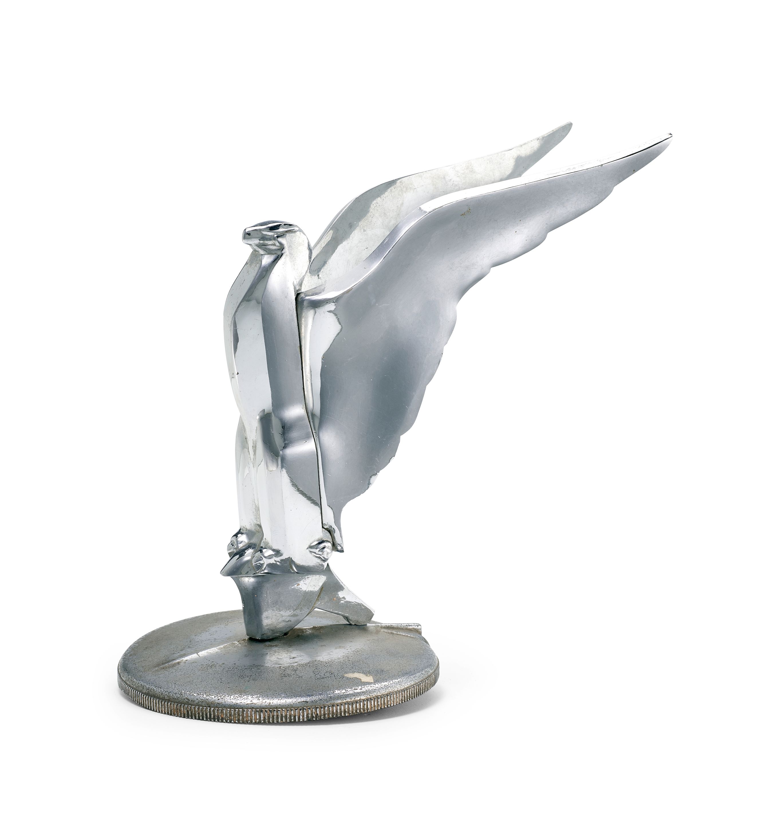 Bonhams Cars : A large chrome bird mascot, probably American,