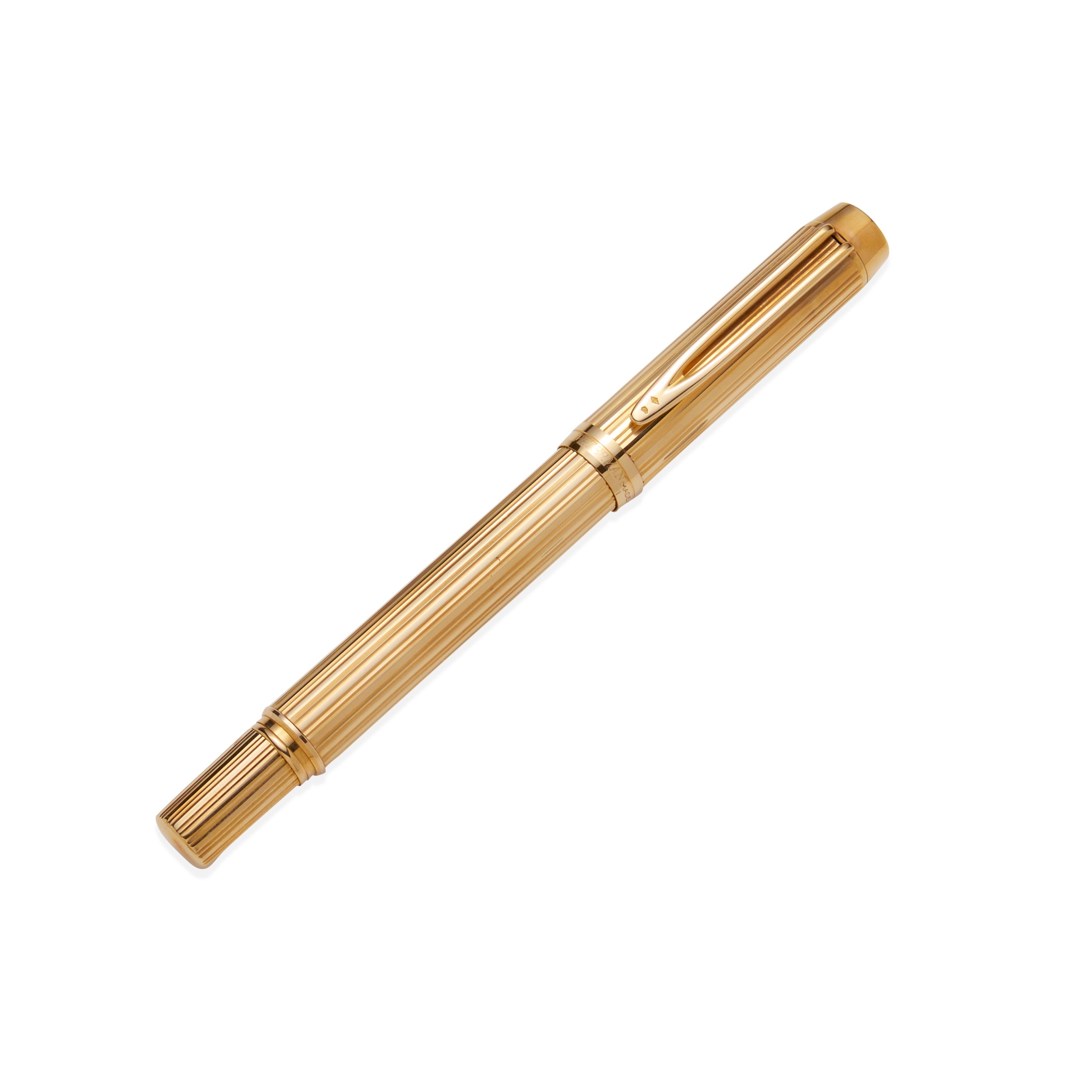 Bonhams : A WATERMAN MAN 100 SOLID 18K YELLOW GOLD FOUNTAIN PEN