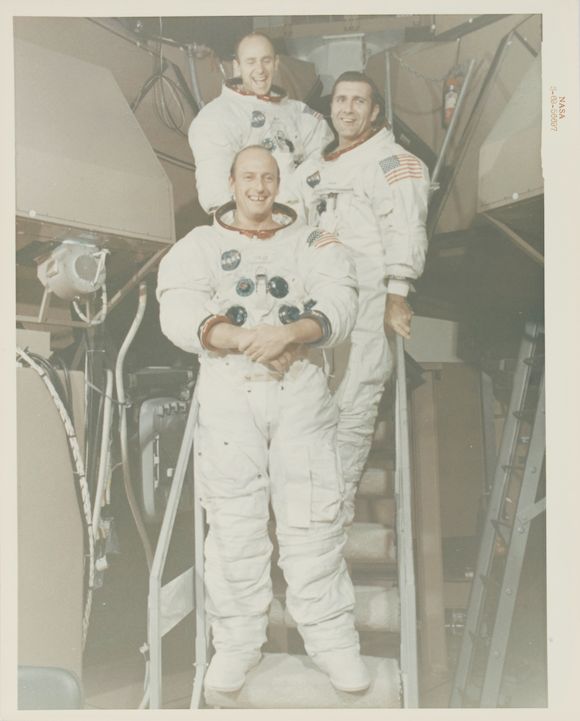 Bonhams : APOLLO 12: NASA "RED NUMBER" PHOTOGRAPH JOVIAL CREW SHOT ...