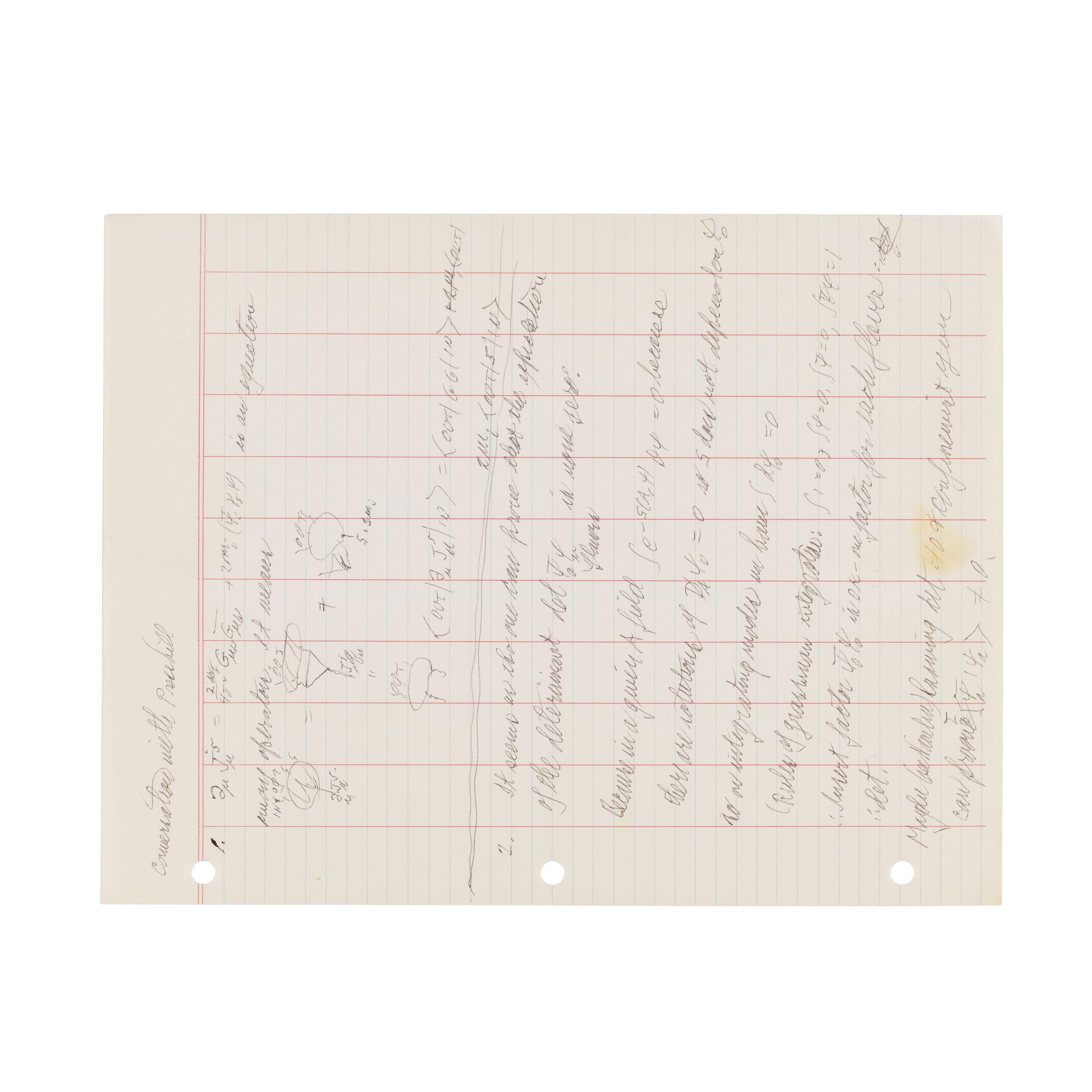 Bonhams : FEYNMAN WORKING ON QUARK THEORY. FEYNMAN, RICHARD P. 1918 ...