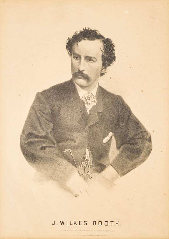 Bonhams : LITHOGRAPHIC PORTRAIT OF JOHN WILKES BOOTH. J. Wilkes Booth ...