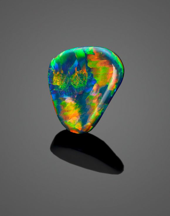 Bonhams : Ribbon Pattern Black Opal--"Forest Fire"