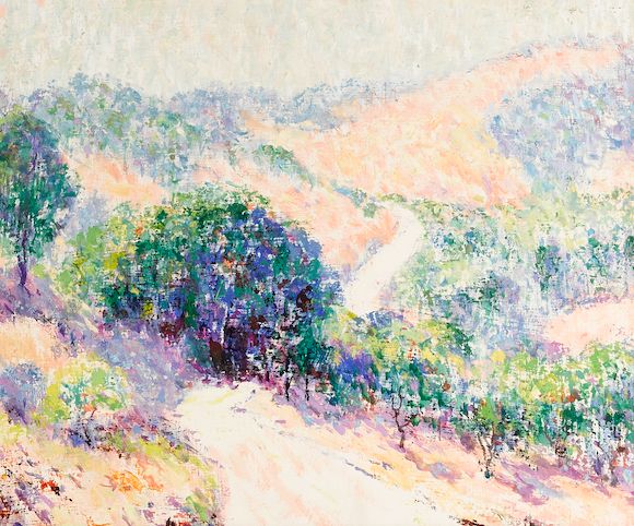 Bonhams : William Clapp (1879-1954) Hot Summer Slopes 15 x 18 in.