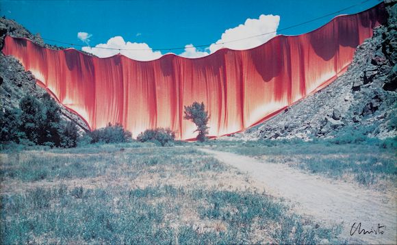 Bonhams : Christo & Jeanne-Claude (B.1935; 1935-2009); Valley Curtain, Grand Hogback, Rifle ...