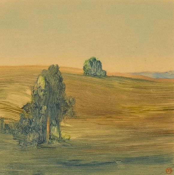 Bonhams : Xavier Martinez (1869-1943) Trees on hills, circa 1915 ...