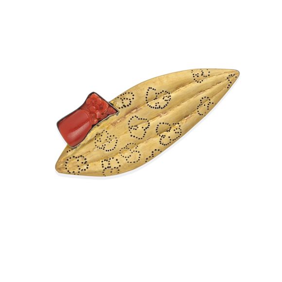 Bonhams : SANG MEE LEE: A STERLING SILVER, GOLD AND CORAL BROOCH
