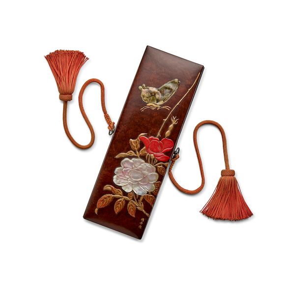 Bonhams : NOMURA CHOHEI LINEAGE An inlaid lacquer box and cover Edo ...