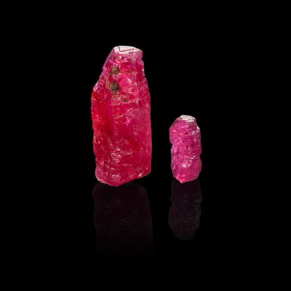Bonhams : Two Ruby Crystals