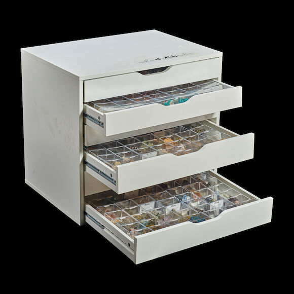 Bonhams : Mineral Cabinet with Over 280 Small Cabinet Specimens
