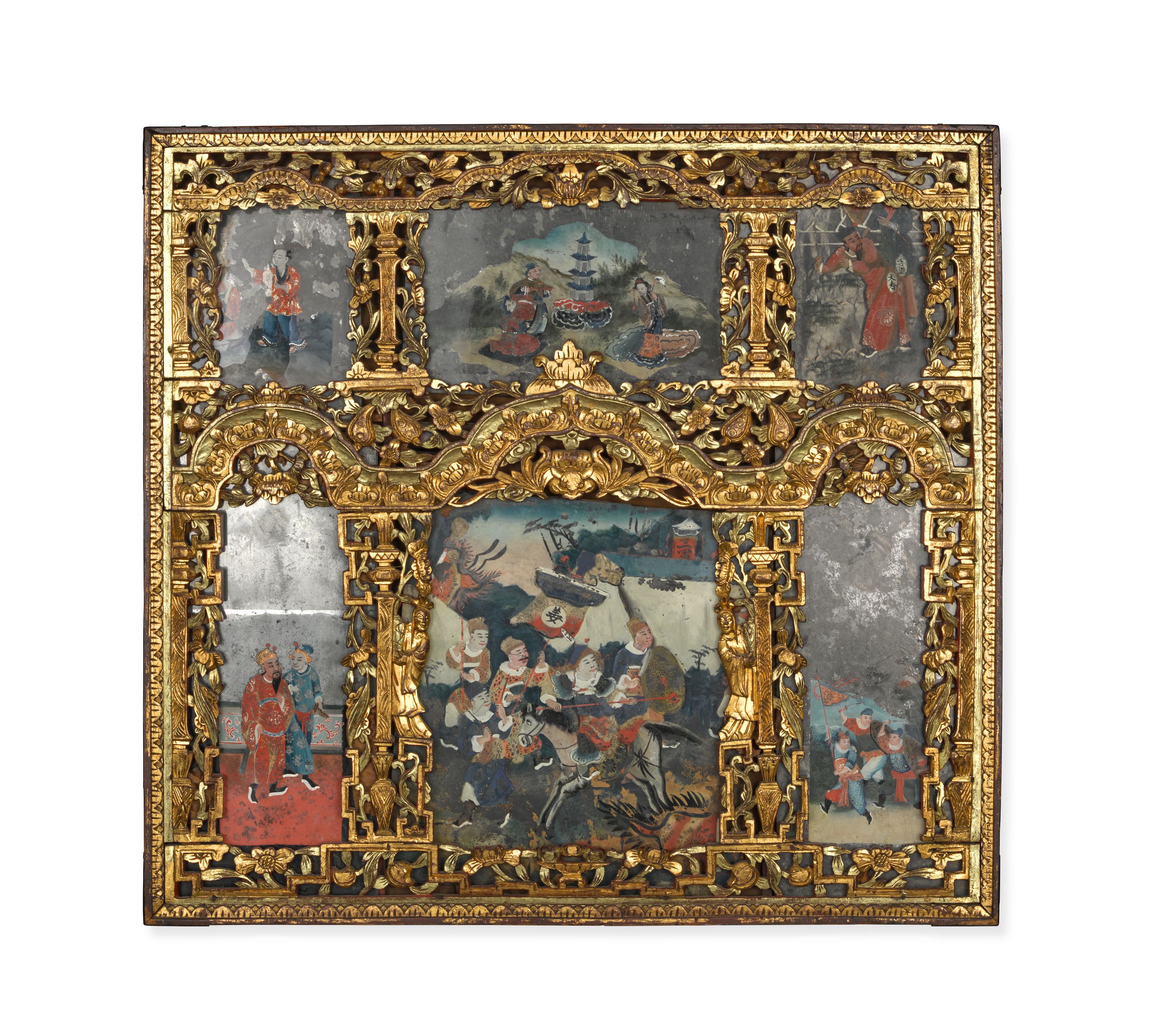 A LARGE REVERSE-GLASS VIEW OF MECCA AND THE MASJID AL-HARAM ...