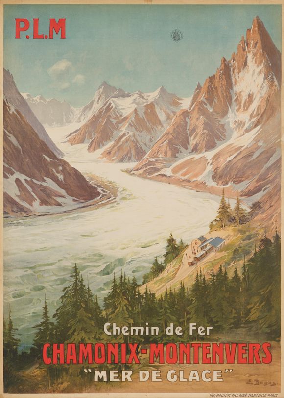 Bonhams : Eugène Bourgeois (1855-1909); Chamonix- Montenvers / "Mer de ...