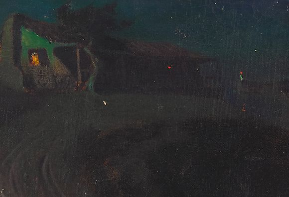 Bonhams : Charles Rollo Peters (1862-1928) Adobe at night near the sea ...