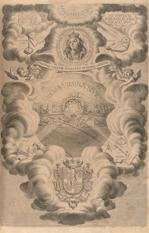 Bonhams : SCHEINER, CHRISTOPH. 1573-1650. Rosa Ursina Sive Sol ex ...