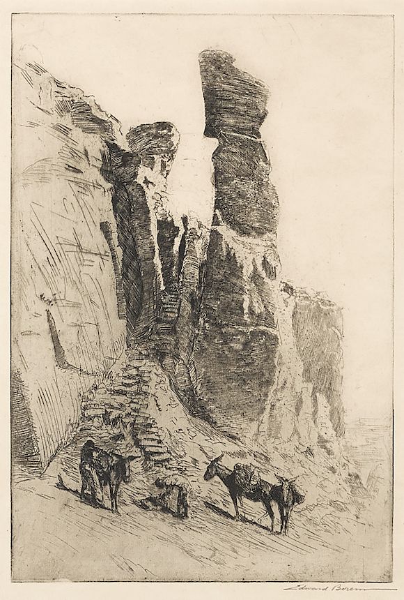 Bonhams : Edward Borein (1872-1945); Tonto Apaches; Breakneck Trail to ...