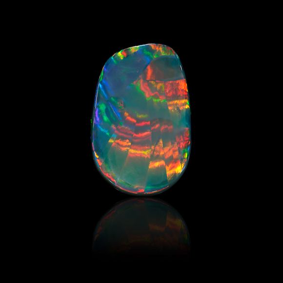 Bonhams : Fine "Ribbon Pattern" Black Opal