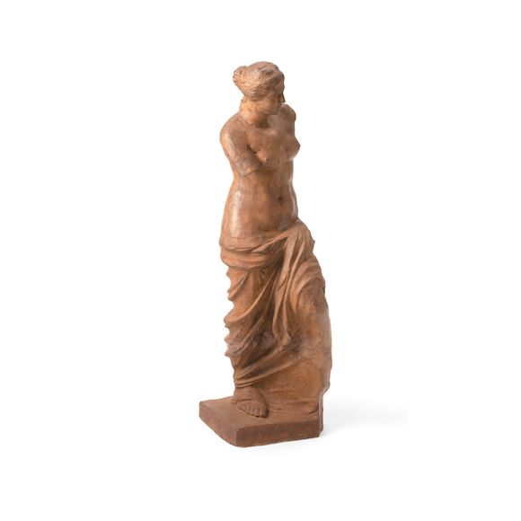 Bonhams : A PATINATED CAST IRON FIGURE OF VENUS DE MILOAfter the Antique