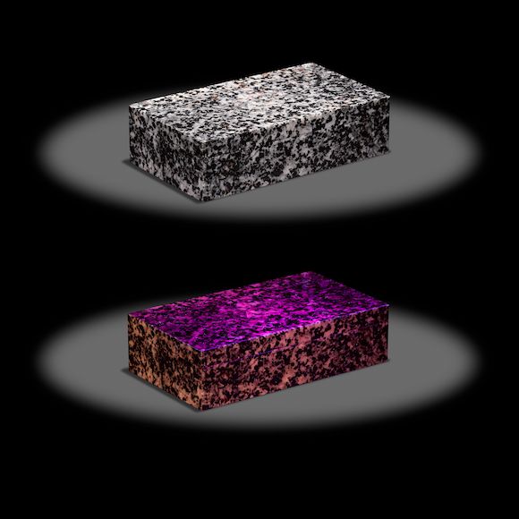 Bonhams : Rare Willemite, Franklinite and Calcite Fluorescent Intarsia ...