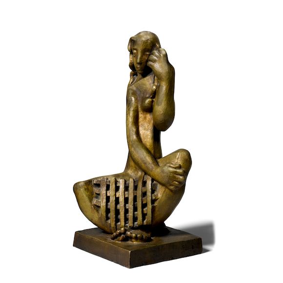 Bonhams : JOSEPH CSAKY (1888-1971) L'Attentemodeled 1946/47, cast ...