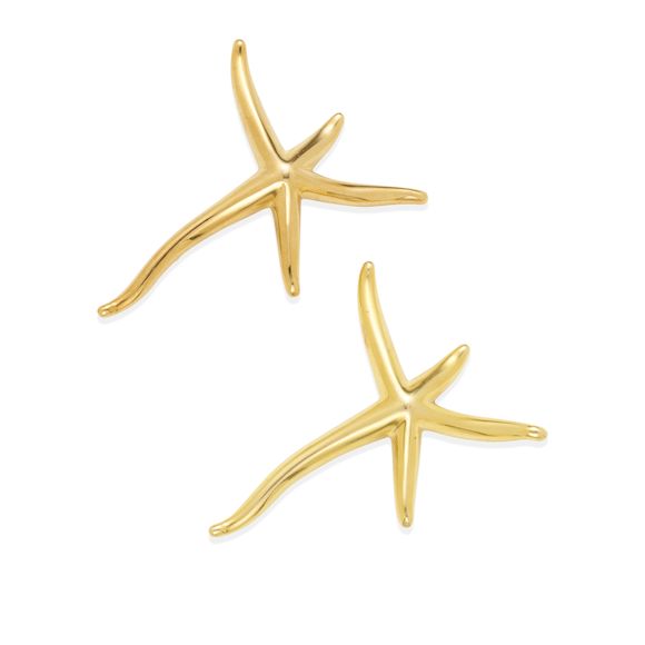 Bonhams : ELSA PERETTI FOR TIFFANY & CO. A PAIR OF 18K GOLD BROOCHES, SPAIN