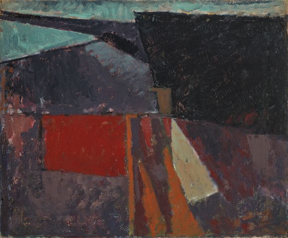 Bonhams : Stuart Davis (1892-1964) Landscape, Gloucester 19 x 23 in ...