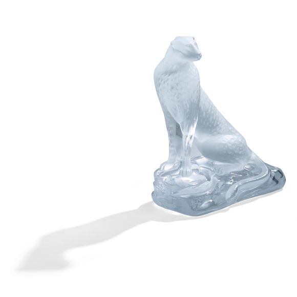 Bonhams : A LALIQUE GLASS FIGURE OF A LEOPARD