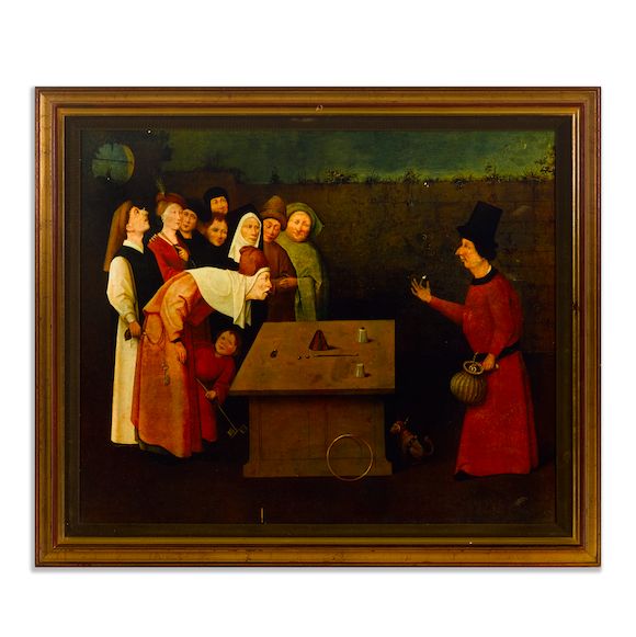 Bonhams : AFTER HIERONYMUS BOSCH Reproduction of The Conjurer 18 x 21 1 ...