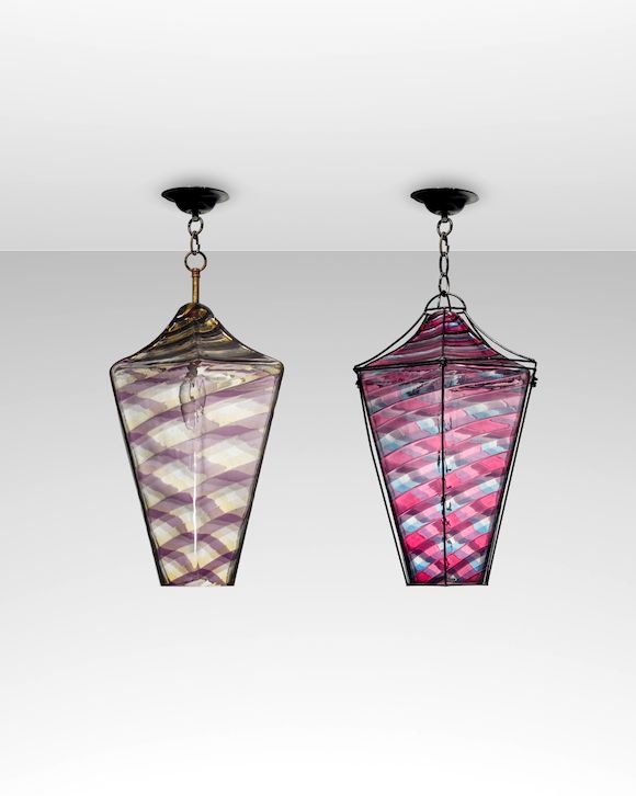 Bonhams : FULVIO BIANCONI (1915-1996) Two Fasce Ritorte Ceiling ...