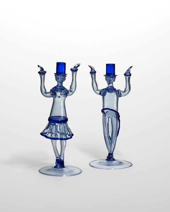 Bonhams : CARLO SCARPA (1906-1978) Pair of Rare Figural Candelabracirca ...