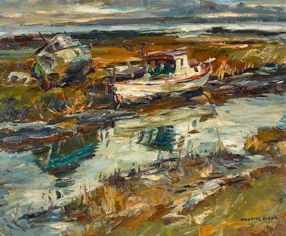Bonhams : Maurice Logan (1886-1977) Green Water 25 x 30 in. framed 30 x ...