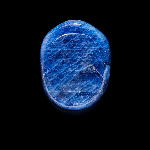 Bonhams : Blue Sapphire "Worry Stone"--"A MEMBER OF THE 100 CARATS CLUB"