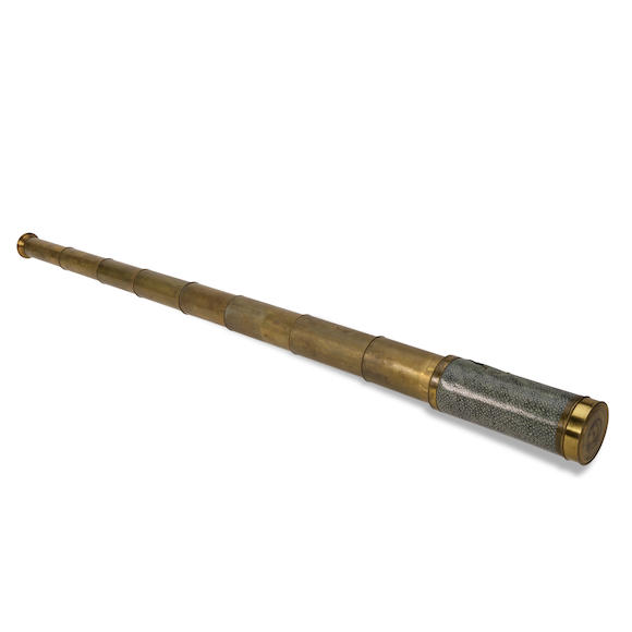 Bonhams A French Leather And Brass Refracting Telescope19th Century