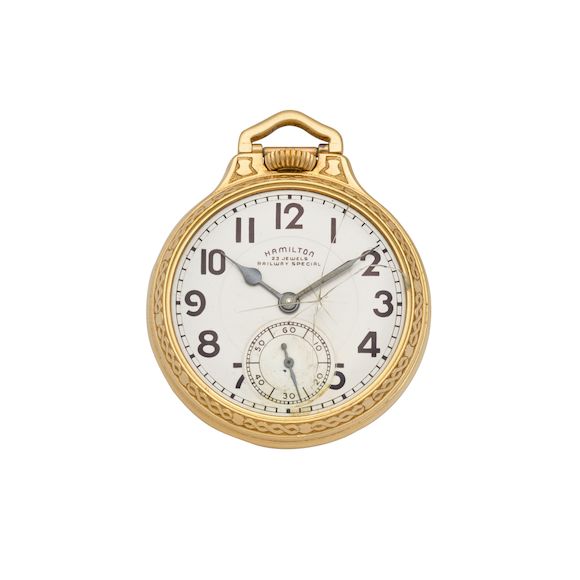Bonhams : HAMILTON. A GOLD FILLED RAILROAD WATCH 950B,