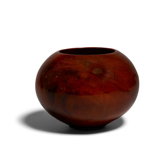 Bonhams : PHILIP MOULTHROP (BORN 1947) Turned Wood Bowlwild cherry ...