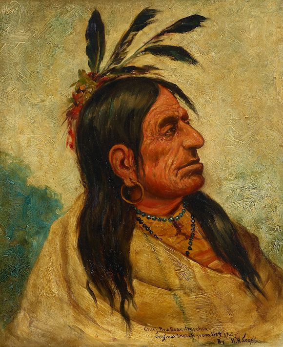 Bonhams : Henry Herman Cross (1837-1918) Chief Red Bear, Arapahoe 24 x ...