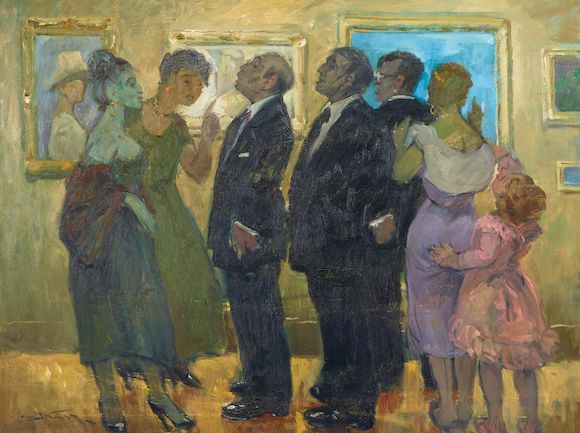Bonhams : Emil Jean Kosa, Jr. (1903-1968) Art Opening 30 x 40 in ...