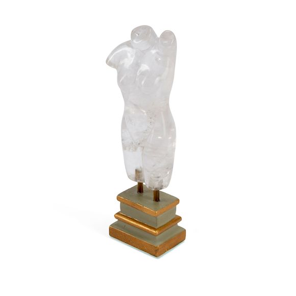 Bonhams : A ROCK CRYSTAL TORSO OF A WOMAN