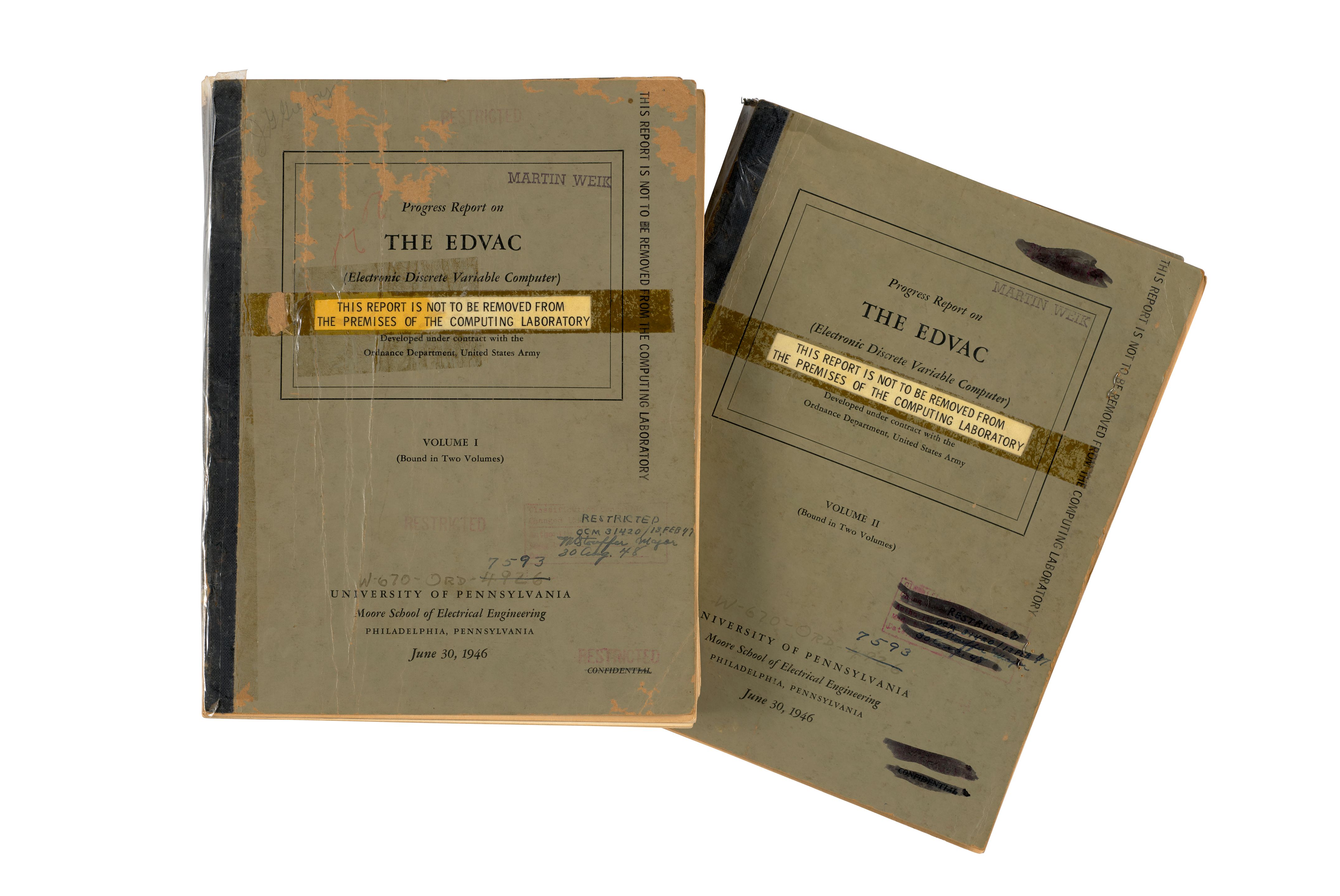 Bonhams : EDVAC 1946 PROGRESS REPORT Progress Report on the EDVAC ...