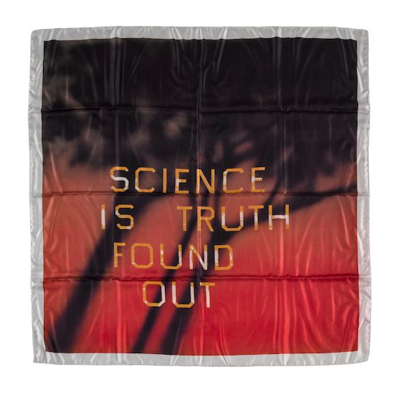 Bonhams : Ed Ruscha (born 1937); Science Is Truth Found Out (Red Scarf);