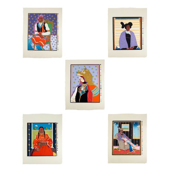 Bonhams : A T.C. Cannon "Memorial Woodblock Suite," 1977