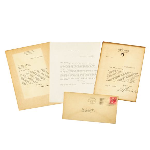 Bonhams : BENCHLEY AND PERELMAN. 3 items:1-2. BENCHLEY, ROBERT. 1889 ...