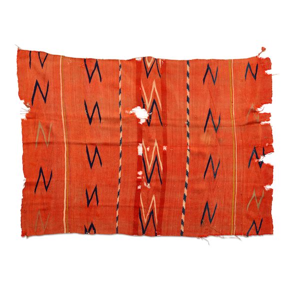 Bonhams : A Diné (Navajo) Late Classic/Early Transitional wedge weave ...